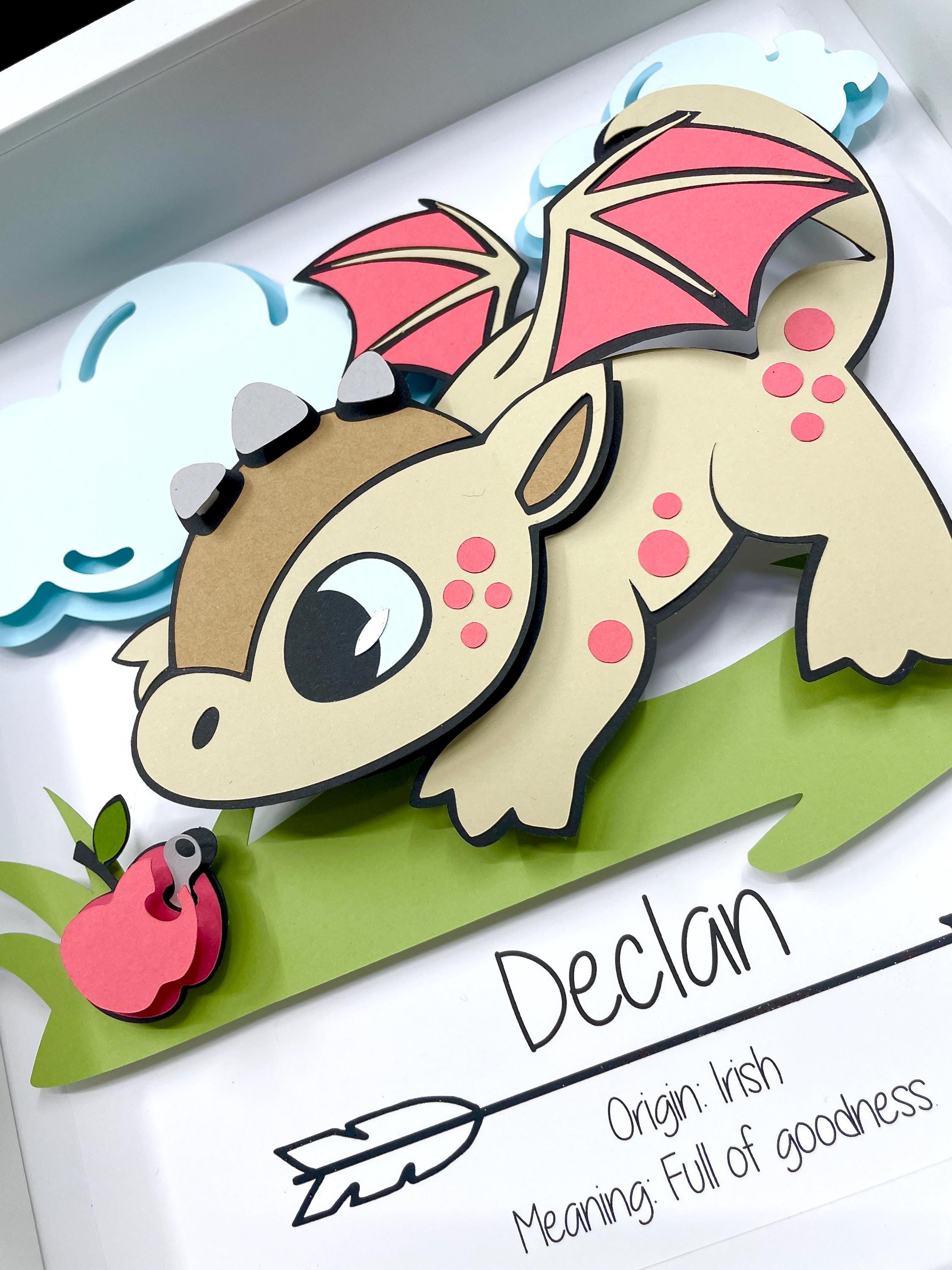Adorable Baby Dragon Name Sign, Modern Boho Fairytale Nursery Decor ...