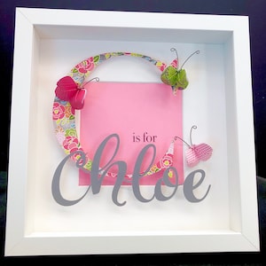 Personalized Baby Initial in Frame Nursery Name Initial - Etsy
