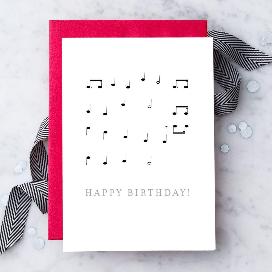 Happy Birthday Musical Notes - Etsy