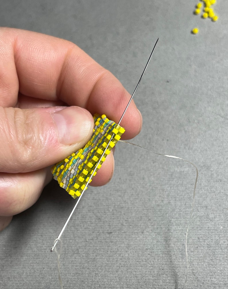 Beaded Amulet Bag Pattern, Springtime Sunshine Pattern, Peyote Stitch ...