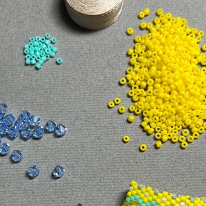 Beaded Amulet Bag Pattern, Springtime Sunshine Pattern, Peyote Stitch ...