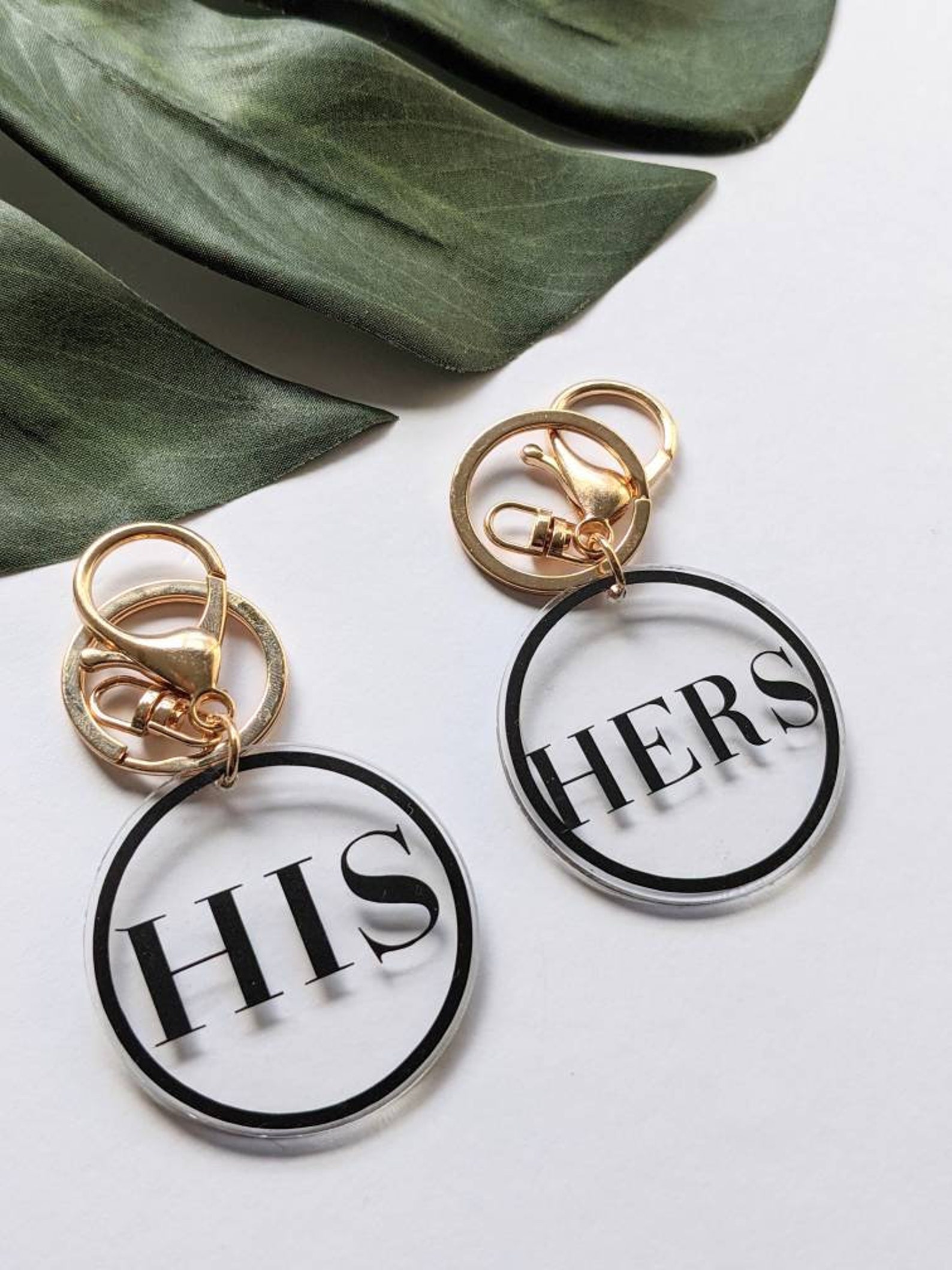 His and Hers Keyrings Wedding Partner Gifts Bag Tags - Etsy
