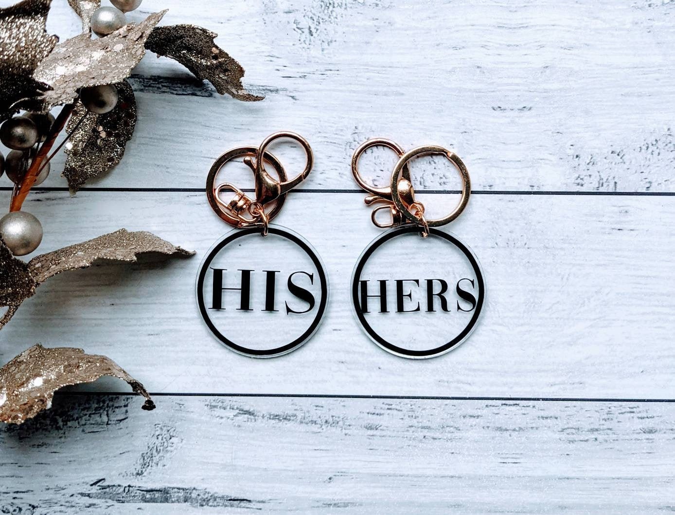 His and Hers Keyrings Wedding Partner Gifts Bag Tags - Etsy