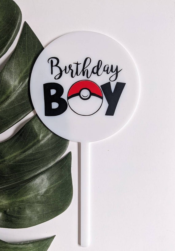 Pokemon Cake Topper Birthday Boy Poke Ball - Etsy