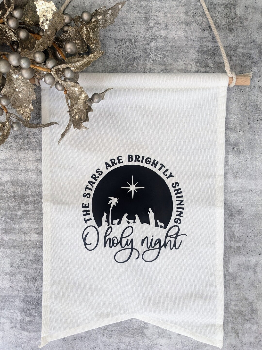 Christmas Banner O Holy Night - Etsy