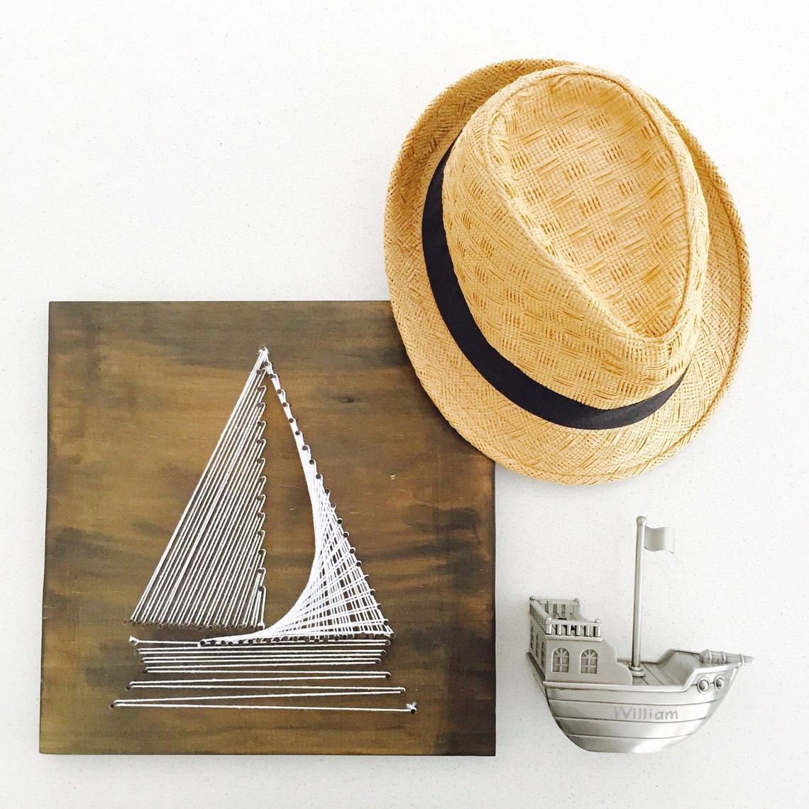 Nautical Wooden Sail Boat String Art Home Decor | Etsy