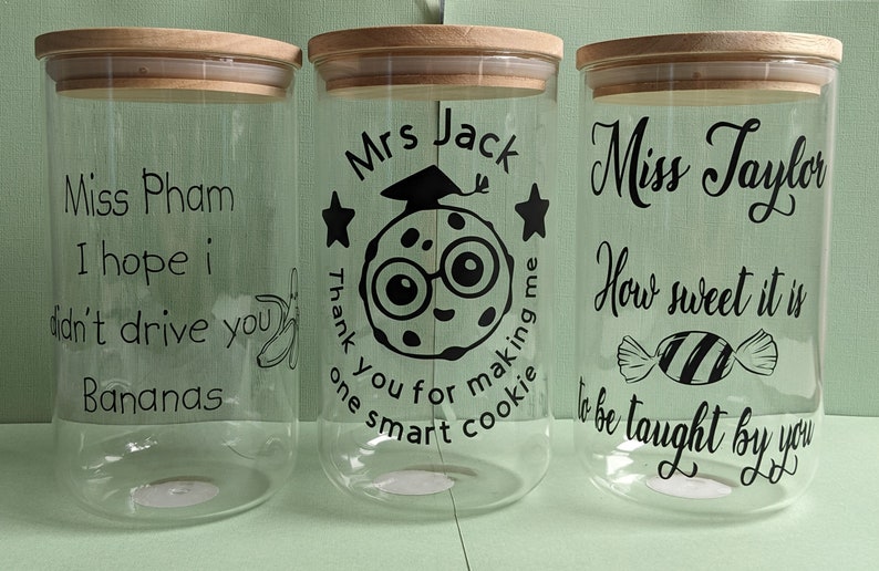 Large Personalised Teachers Gift | Cookie | Lollie Jars | End of Year ...