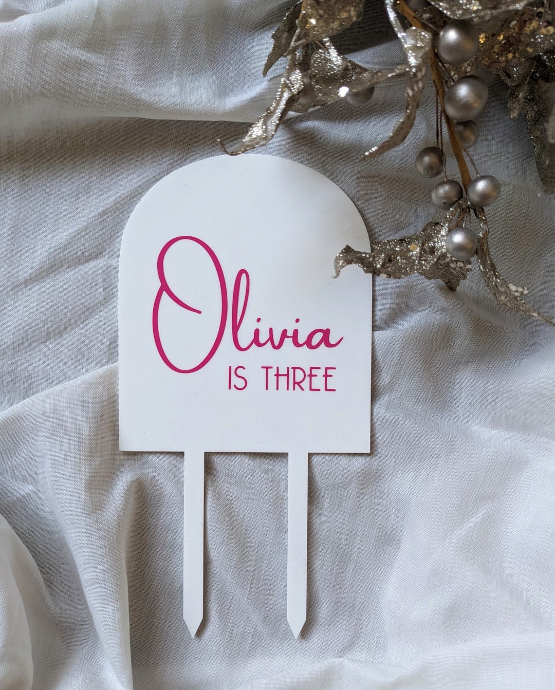 Personalised Birthday Arch Cake Topper Acrylic Topper Personalised Cake ...