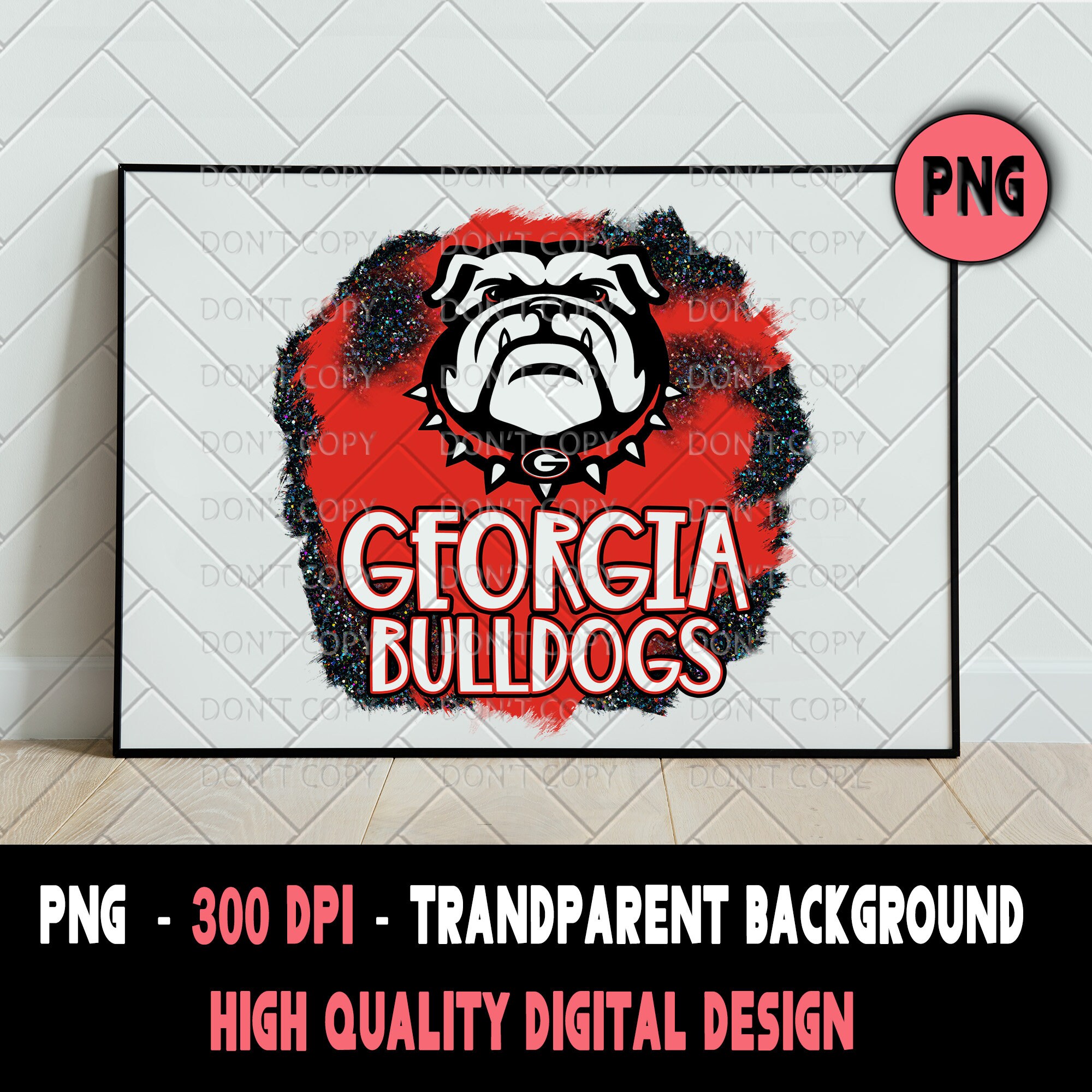 Football digital download Sublimation design Transfer PNG Georgia UGA ...