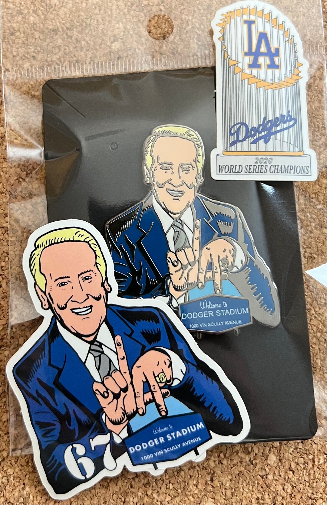 Vin Scully Sticker & Pin Combo - Etsy