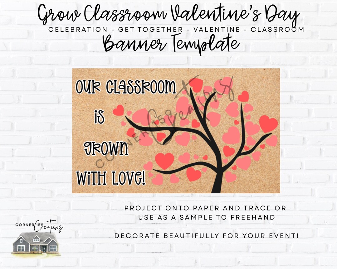 Classroom Valentines Day Banner Template – Personalized Party Home ...