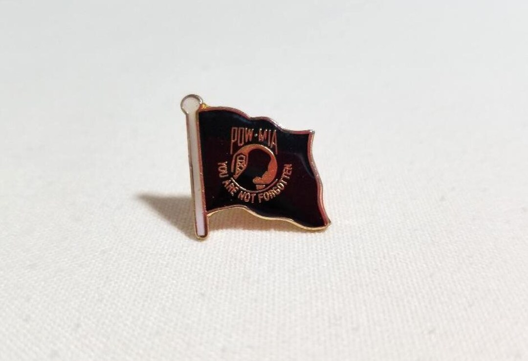 Pow/mia Lapel Pin, POW/MIA Black Flag Lapel Pin, Lapel Pin, Pow Pin ...