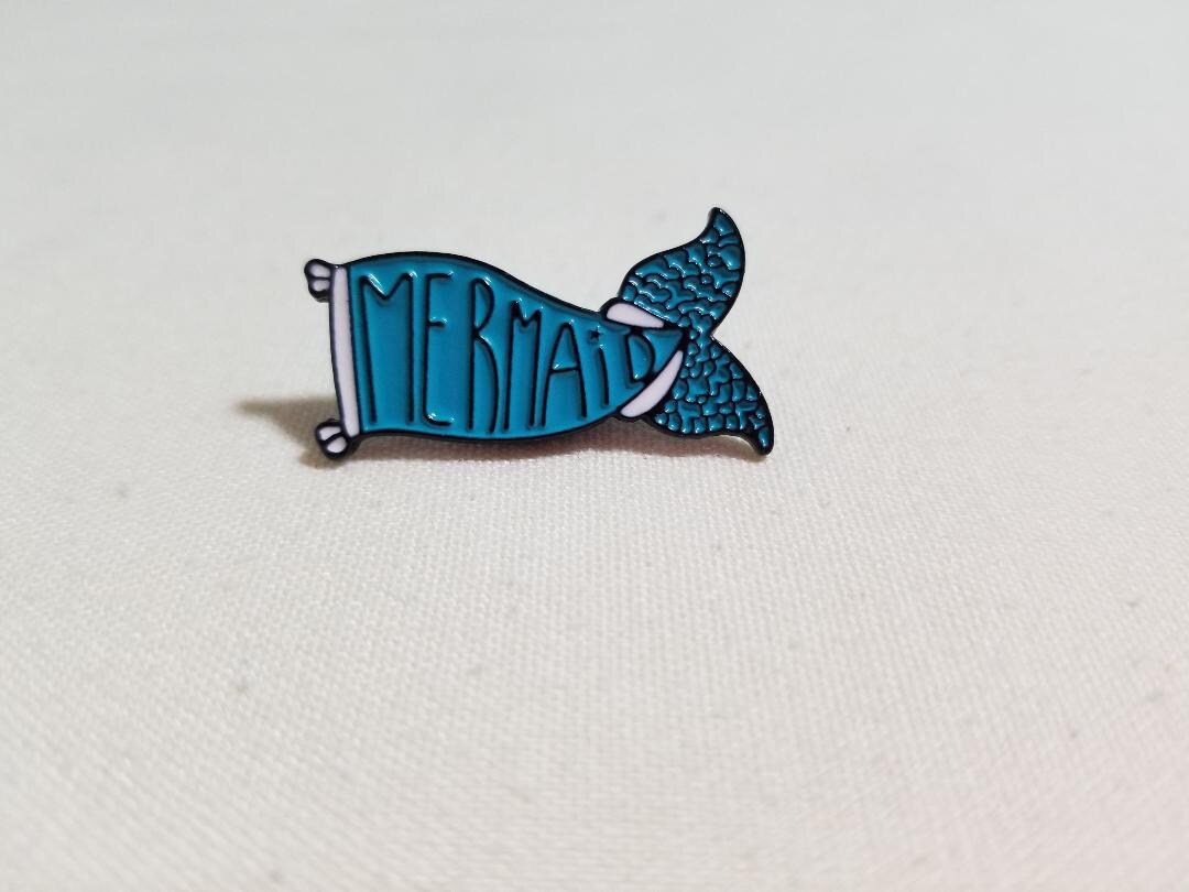 Mermaid Lapel Pin, Mermaid Hat Pin, Mermaid Biker Vest Pin, Beach Theme ...