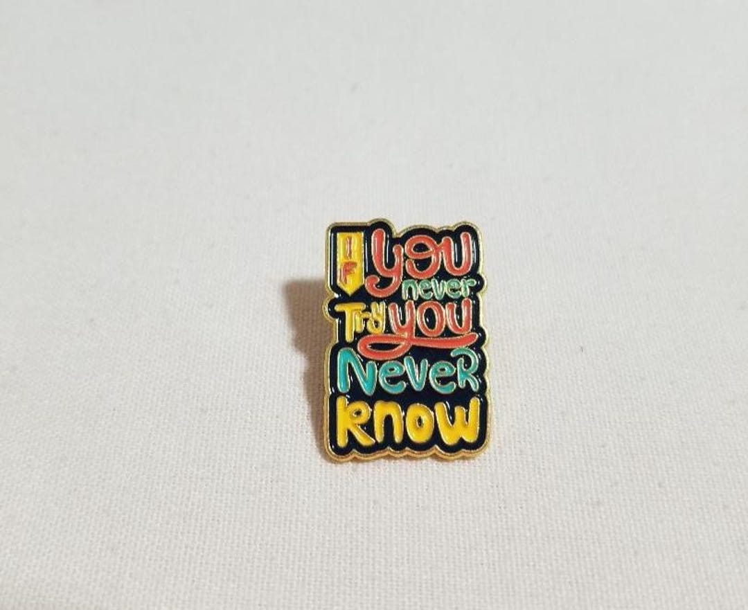Words Lapel Pin, Quote Lapel Pin, Cute Words Lapel Pin, Words Hat Pin ...