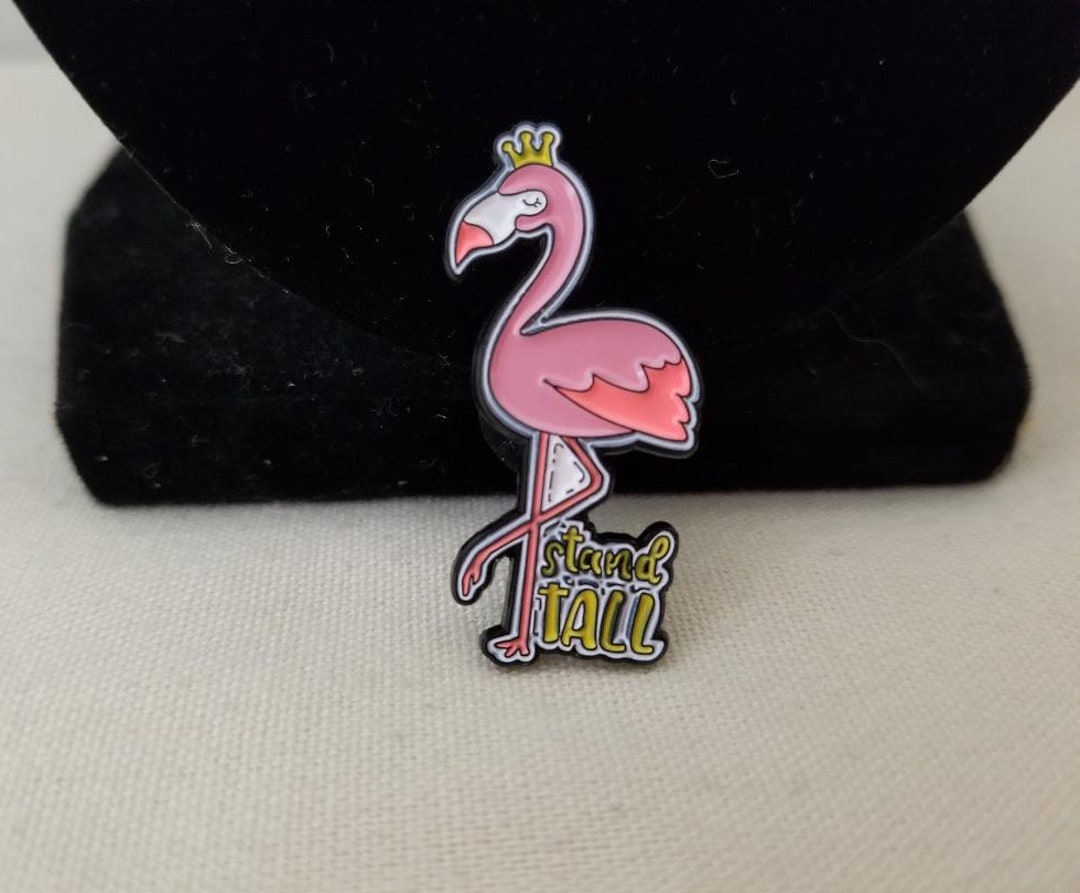 Pink Flamingo Lapel Pin, Beach Lapel Pin, Flamingo Brooch, Beach Brooch ...