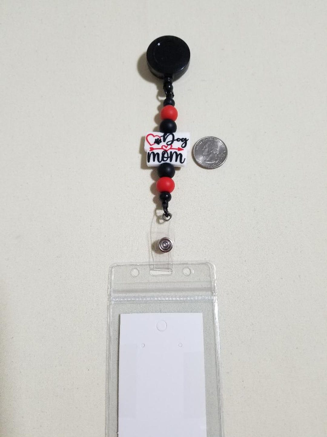 Words Retractable Id Badge, Cute Id Badge Holder, Work Badge Id Holder ...