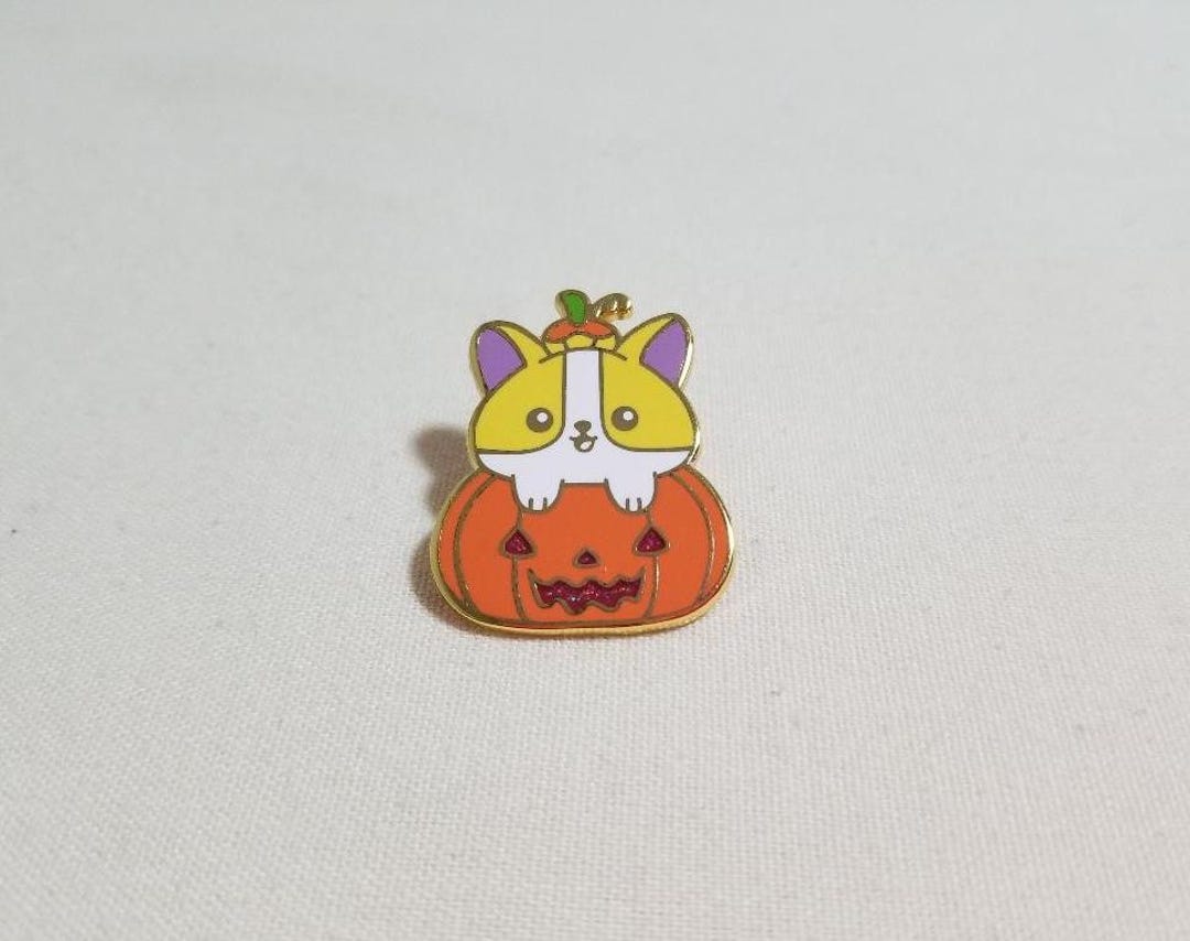 Corgi Lapel Pin, Dog Lapel Pin, Corgi Hat Pin, Corgi Biker Vest Pin ...