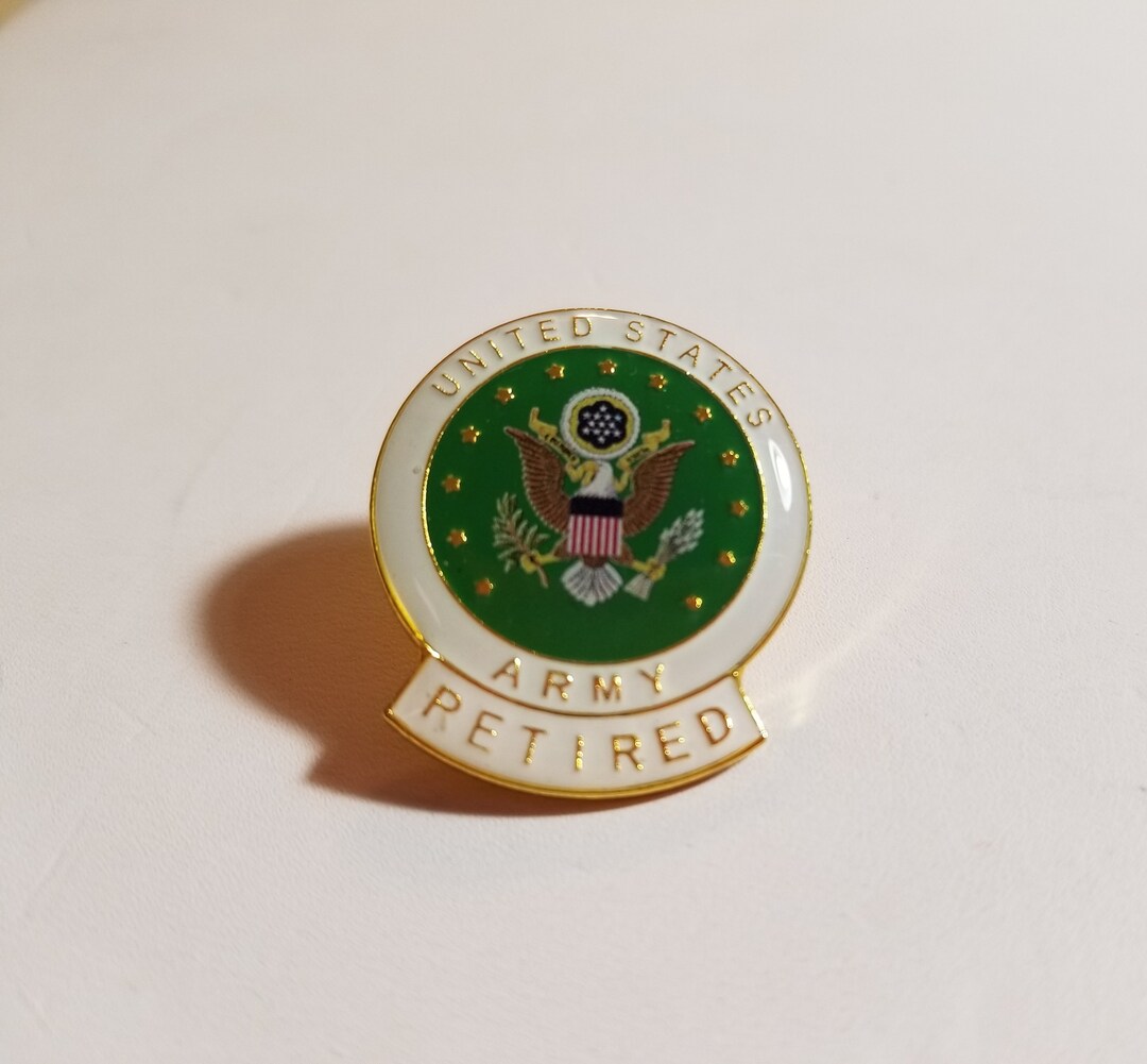 United States Retired Army Lapel Pin Retired Army Lapel Pin Military Lapel Pin Military
