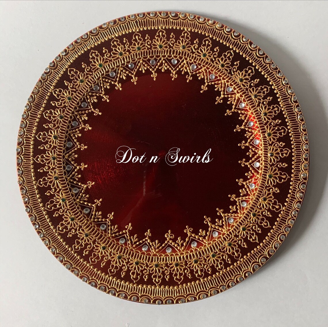 Beautiful HANDMADE Charger Plate,henna Plate,henna Party,wedding Decor ...