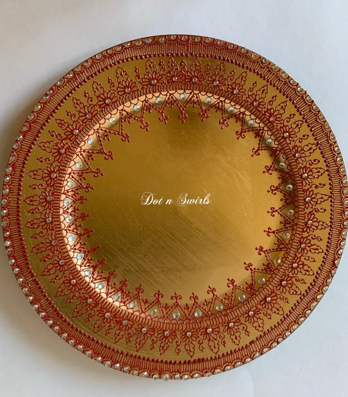 Beautiful HANDMADE Charger Plate,henna Plate,henna Party,wedding Decor ...