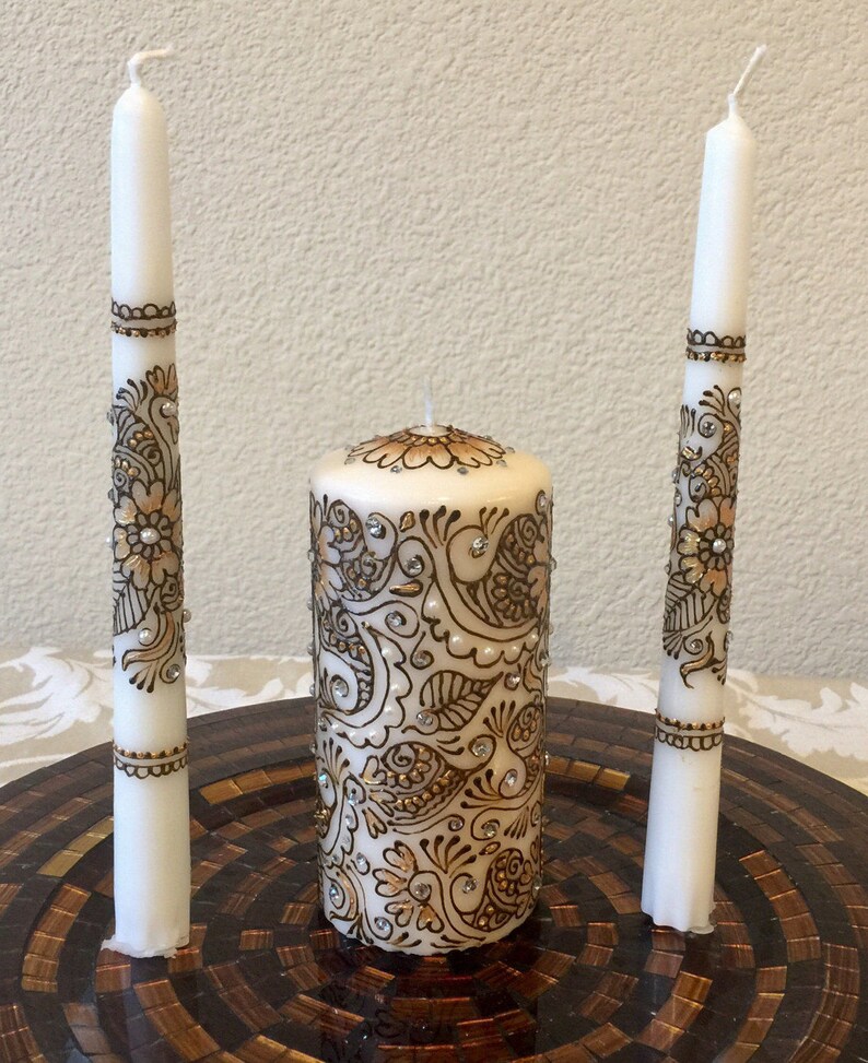 Personalized Unity Candle Set/ Wedding Unity Candle Set/ Custom Candles ...