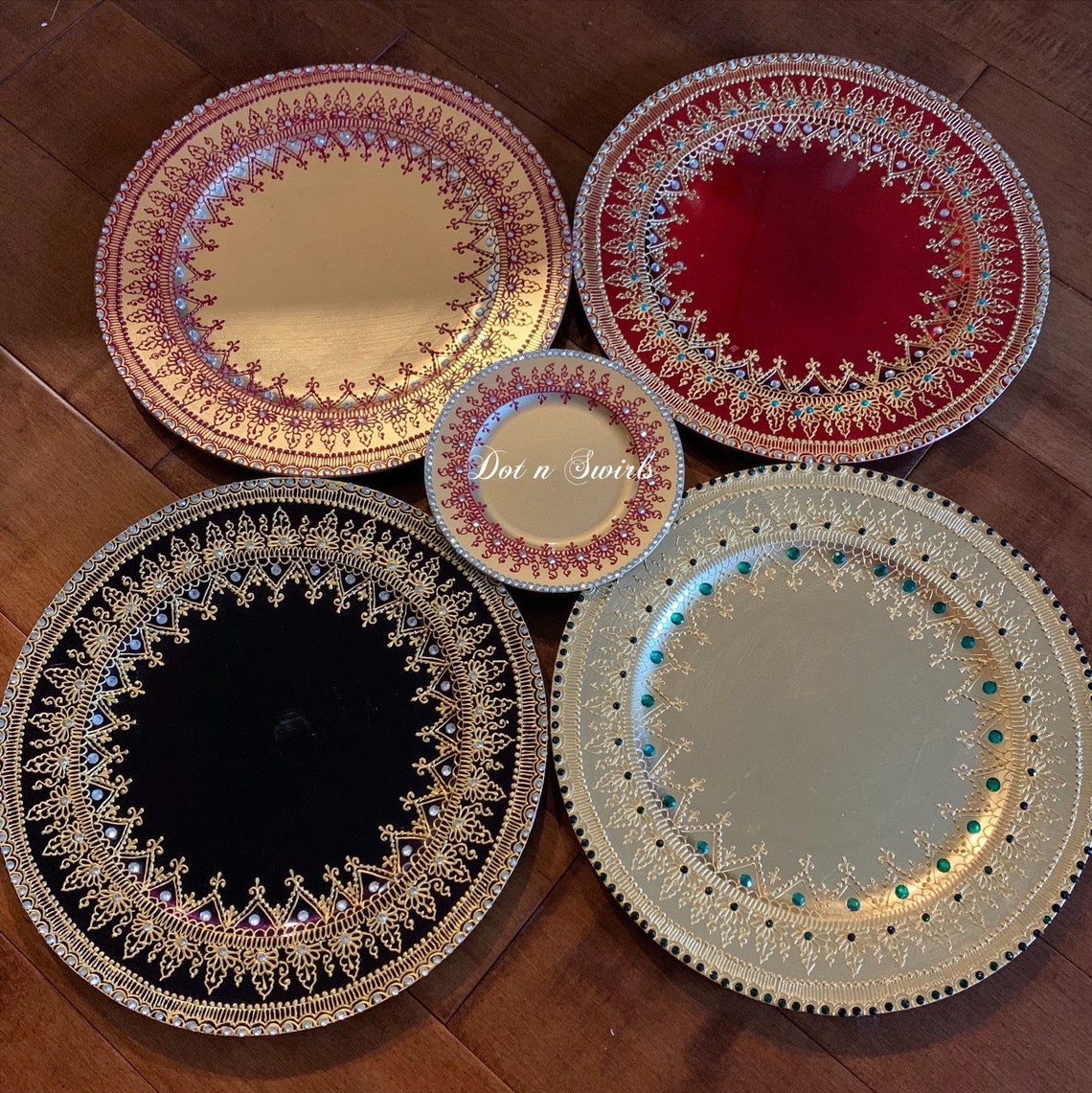 Beautiful HANDMADE Charger Plate,henna Plate,henna Party,wedding Decor ...