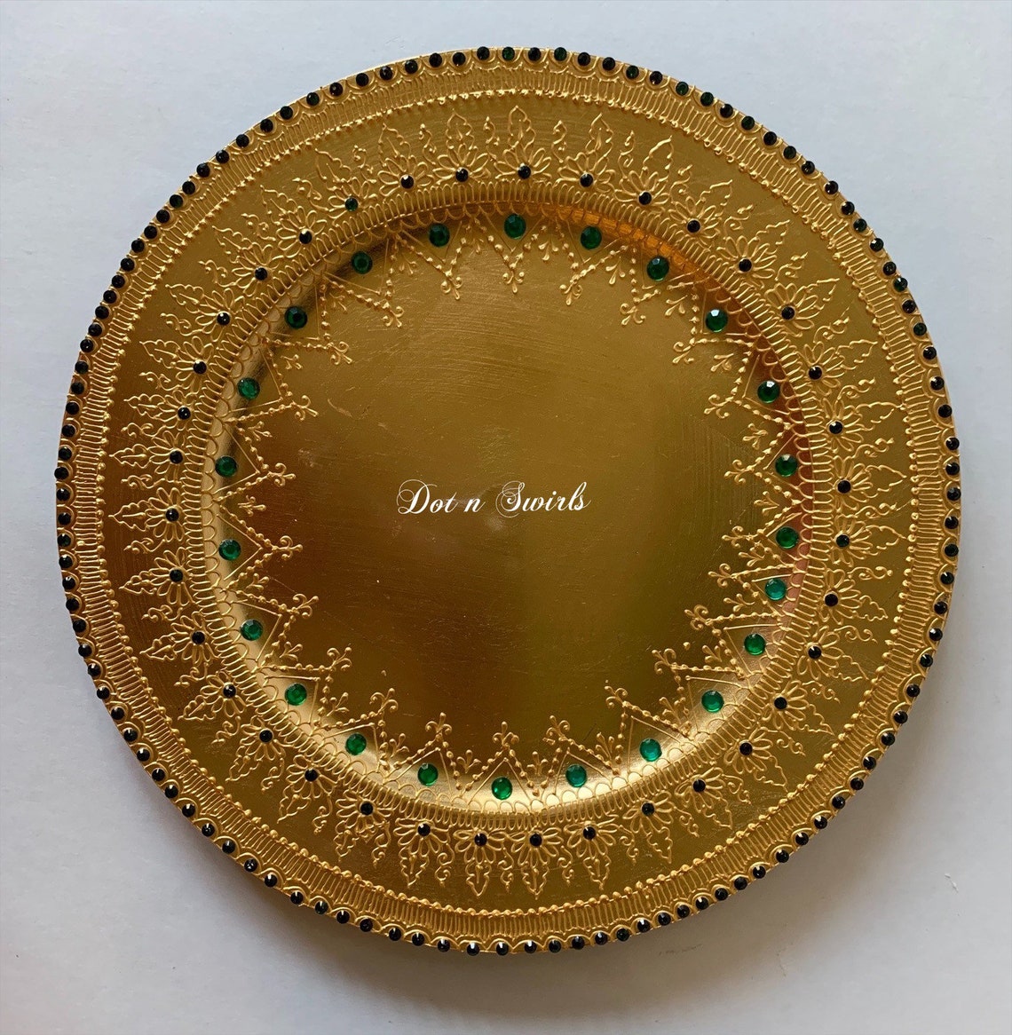Beautiful HANDMADE Charger Plate,henna Plate,henna Party,wedding Decor ...