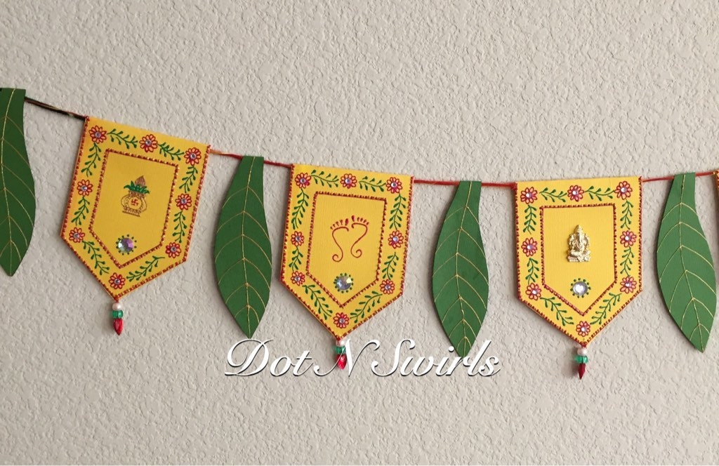 Handmadecard Stock Toran With Mango Leafs Decorated With - Etsy UK
