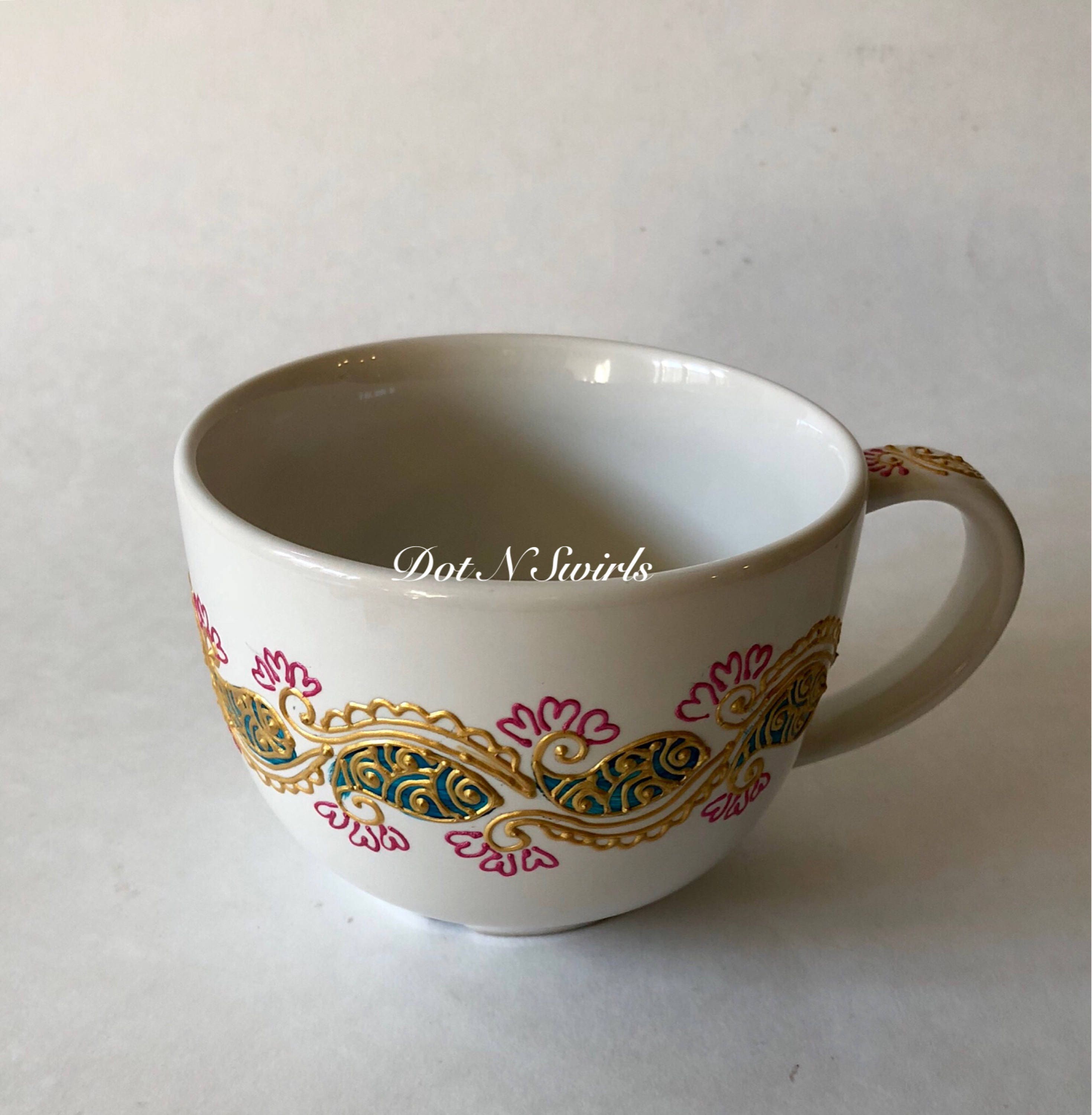 14oz coffee mug/tea mug/ henna coffee mug/holiday gift/soup | Etsy