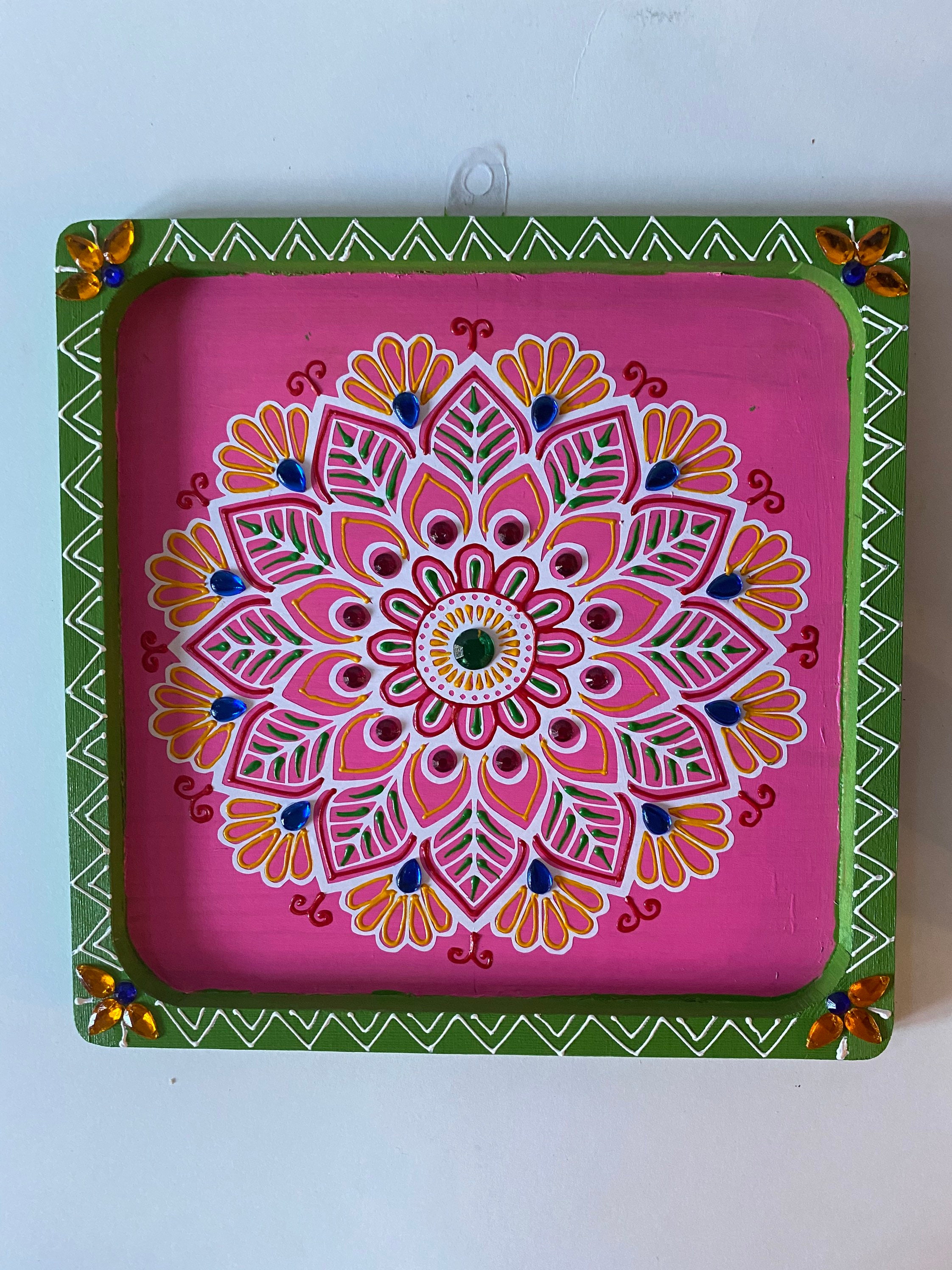 Beautiful Wooden Rangoli Set With Decoretive Led Tea | Etsy