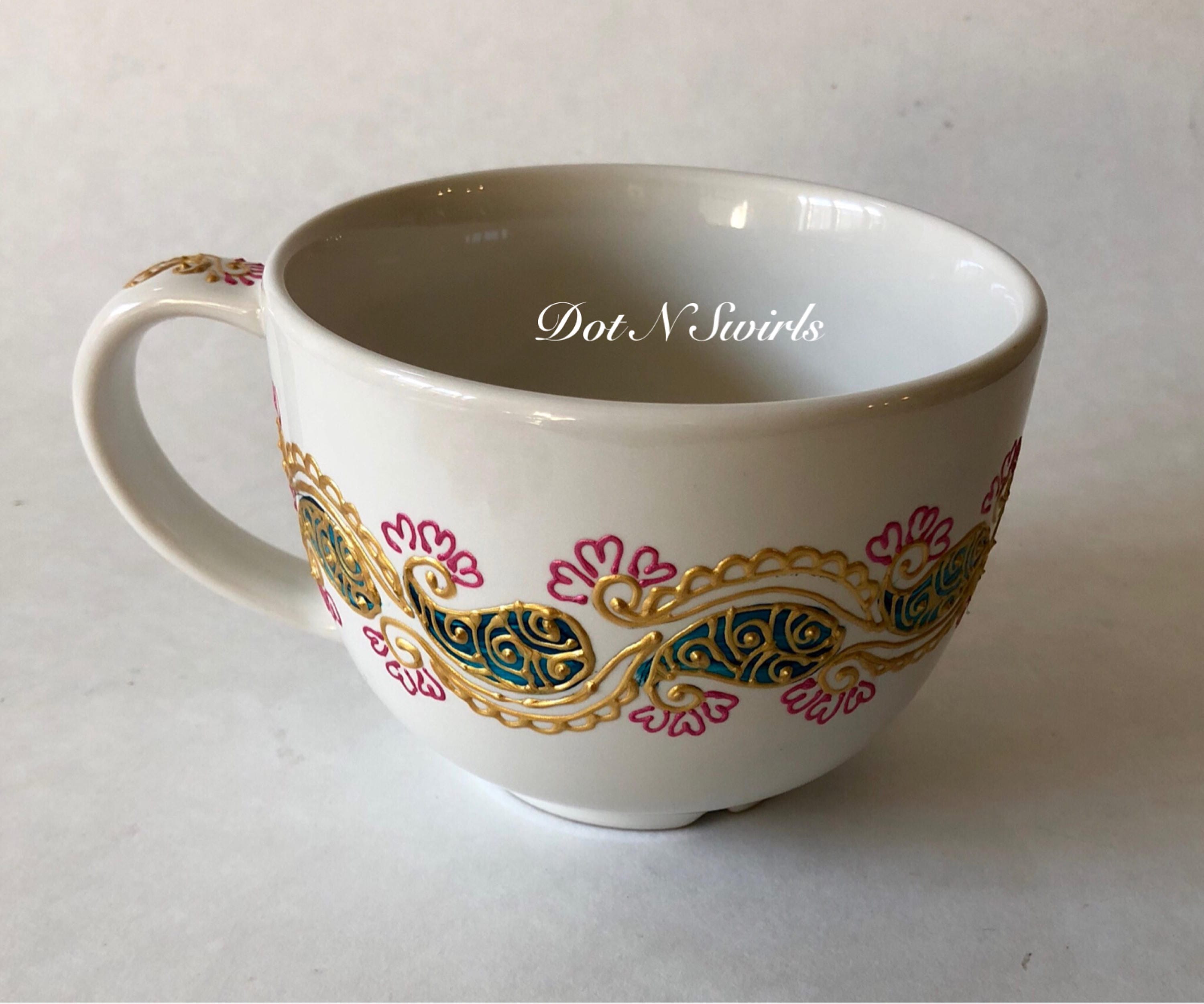 14oz coffee mug/tea mug/ henna coffee mug/holiday gift/soup | Etsy