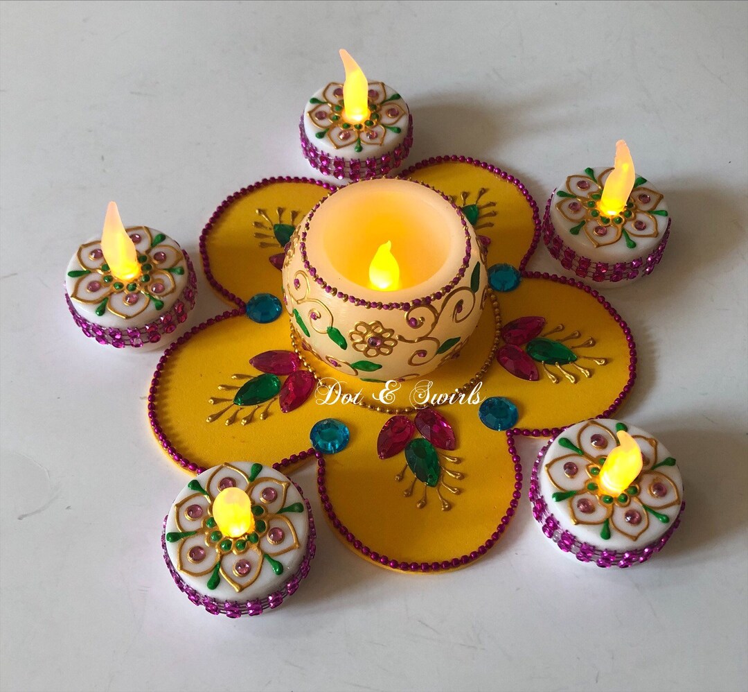 Handmade,flameless LED Tea Lights and Votive Set,party Favor,home Decor ...