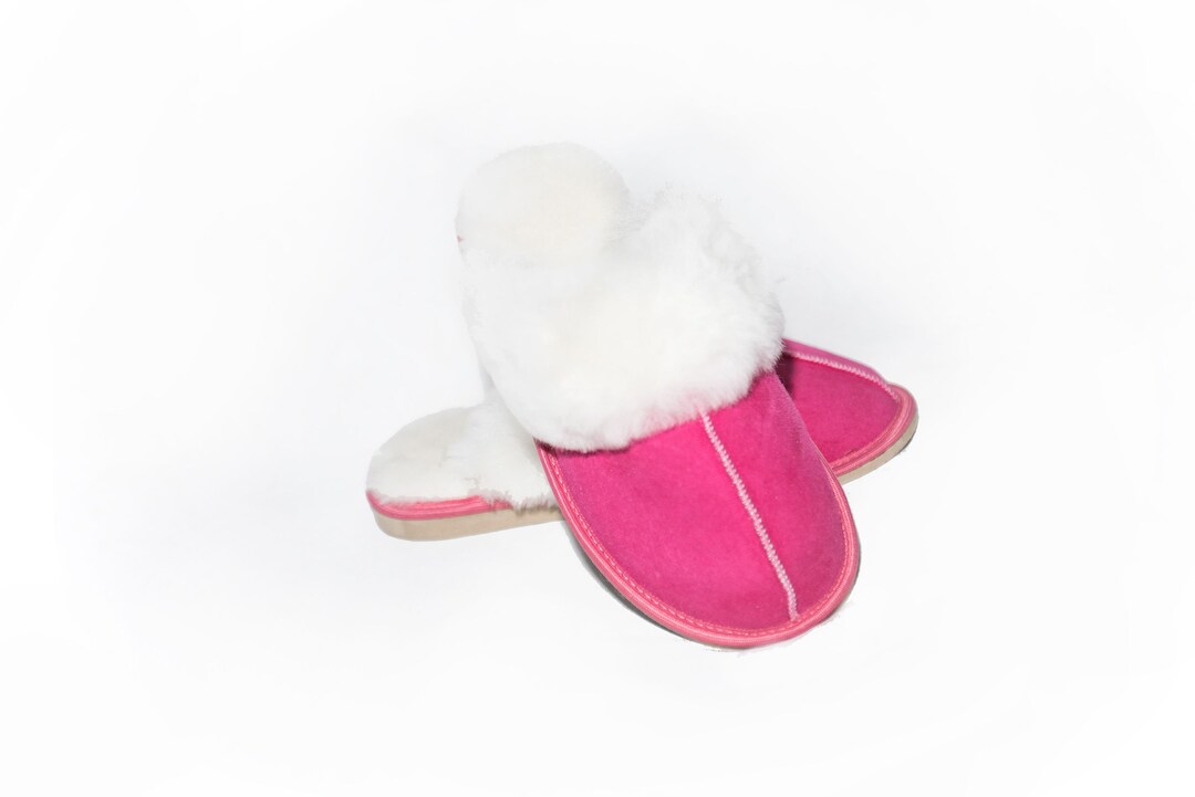 Womens Wool Shearing Pink Sheepskin Slippers! - Etsy