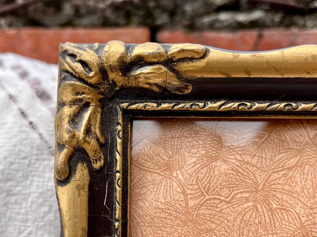 Vintage Gold Wooden Photo Frame – Ornate Carved Frame, Antique Picture ...