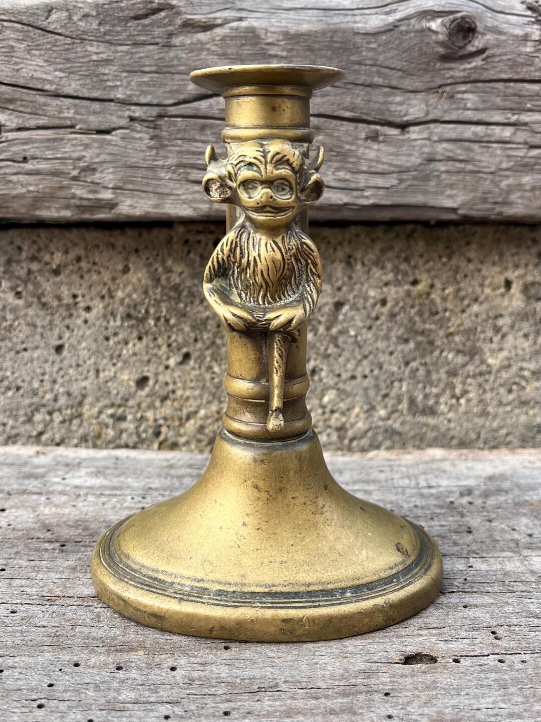 Antique 19th Century Brass Lincoln Imp Candlestick – Gothic Victorian ...