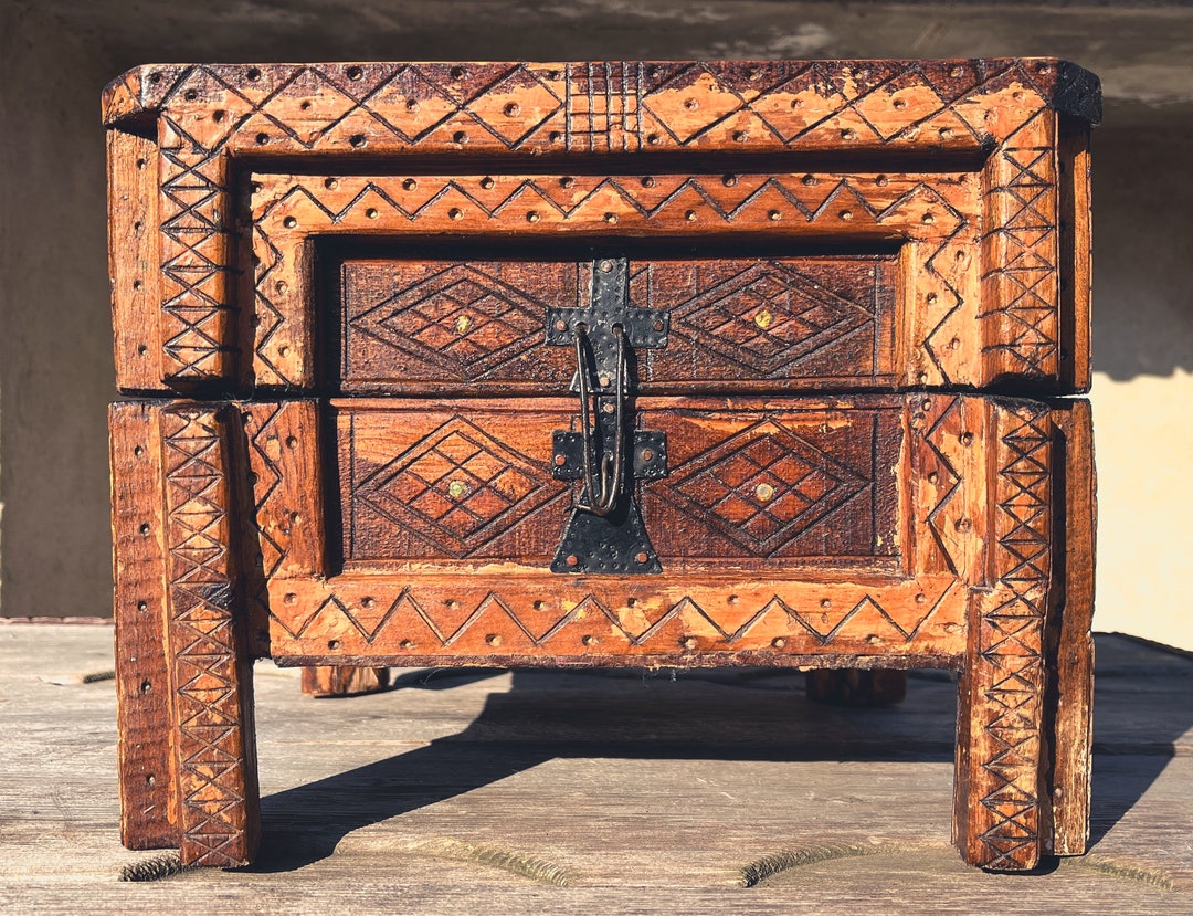 One of a Kind Rustic Vintage Wooden Box, Furniture Wooden Box, Living ...