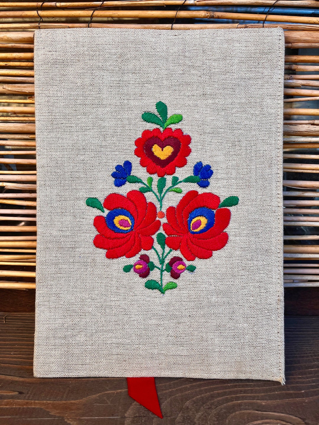 Embroidered Notebook Cover A Stylish Textile Book Protector and ...
