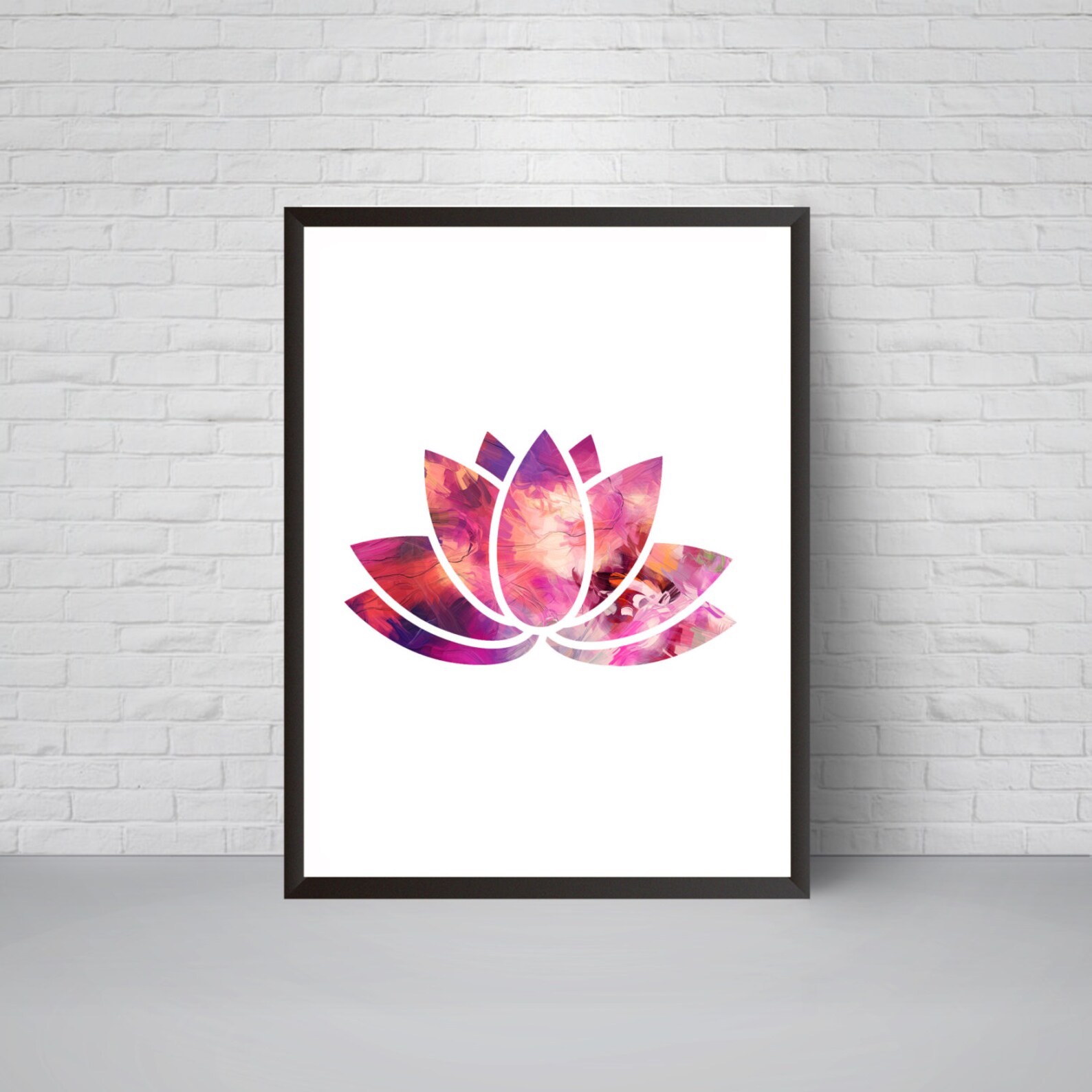 Lotus Flower Wall Art Print Printable Lotus Instant - Etsy