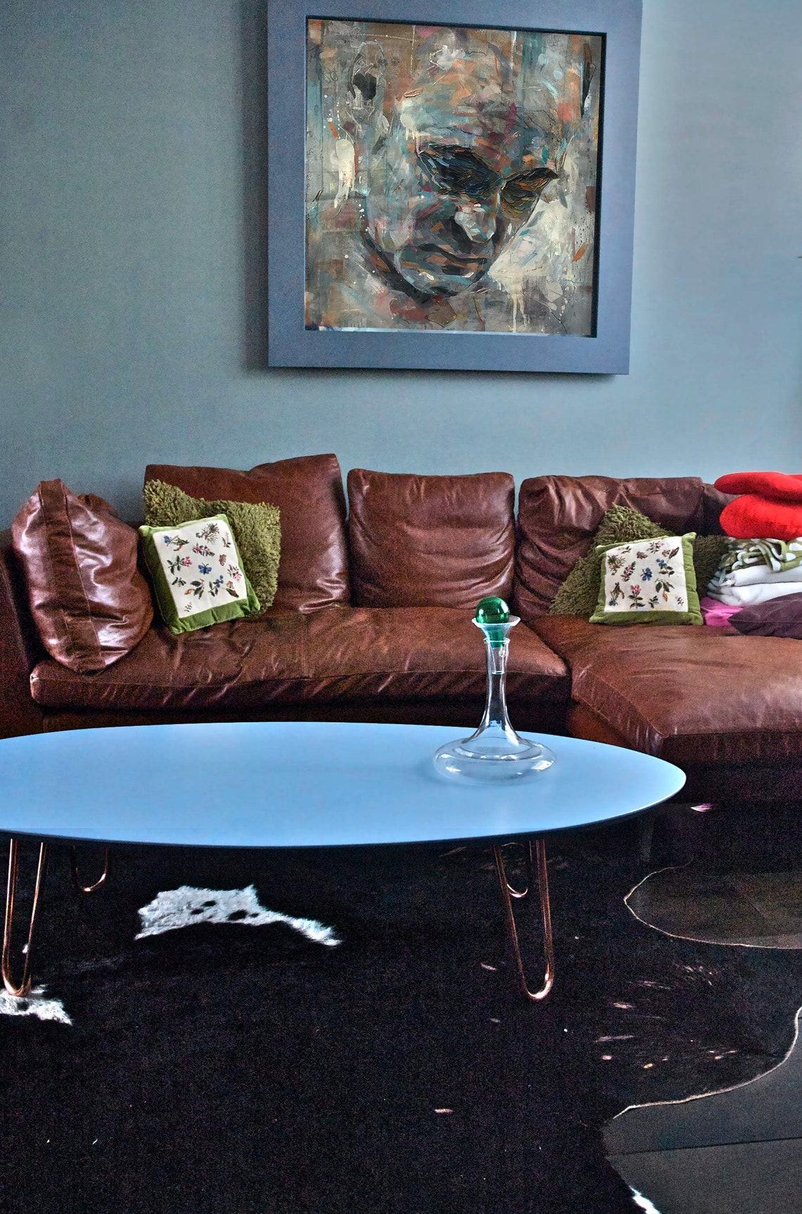 Coffee Table With Pronged Copper Legs Light - Etsy UK