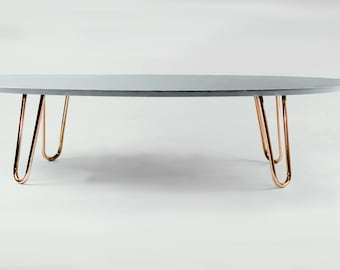 Grey and copper coffee table store