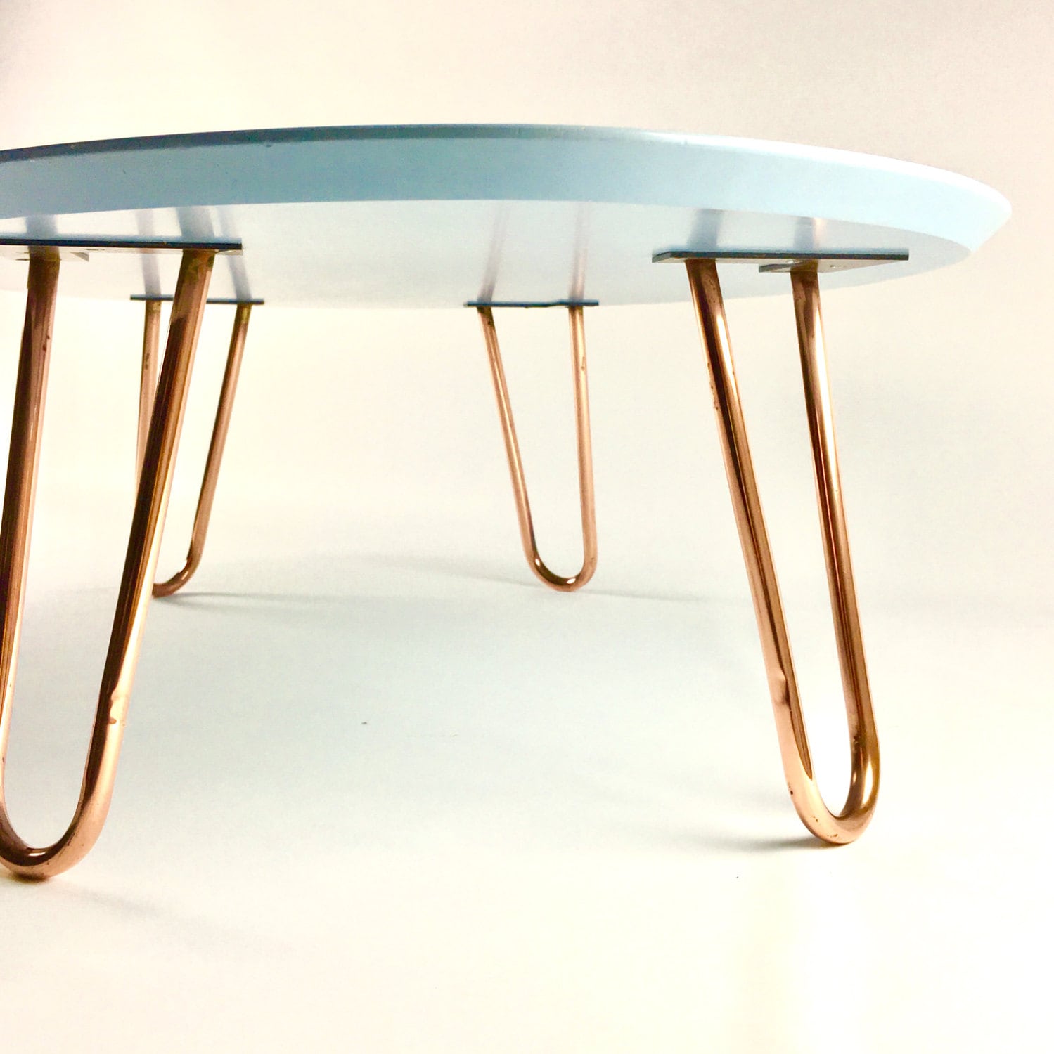 Coffee Table With Pronged Copper Legs Light - Etsy UK