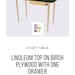 Linoleum Top Desk on Birch Plywood With Tapered Birch Legs/lino Table ...