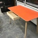 Linoleum Top Desk on Birch Plywood With Tapered Birch Legs/lino Table ...