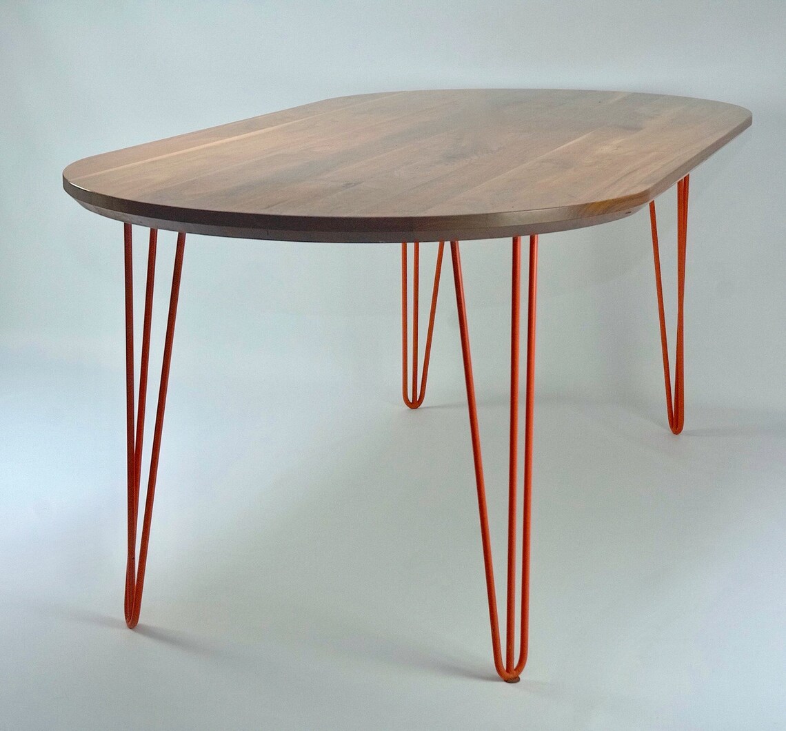 Modern Walnut Dinning Table Oval Table for Kitchen and - Etsy UK