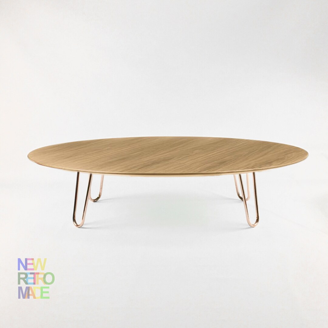 Oak Coffee Table or Walnut Coffee Table Beveled Table Top Edge With ...