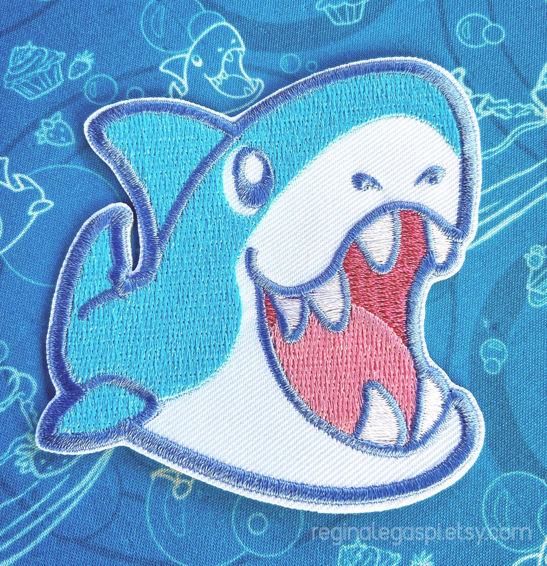 Cutie Shark Embroidered Iron-on Patch 3x3 - Etsy