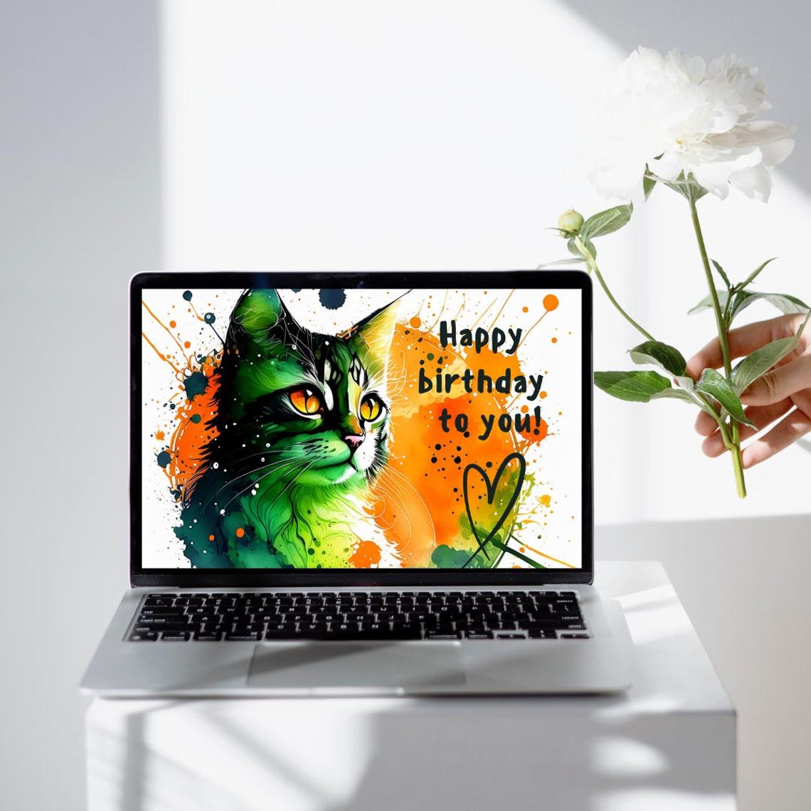 Happy Birthday to You Card Cat Print Card for Your Friend and Family - Etsy