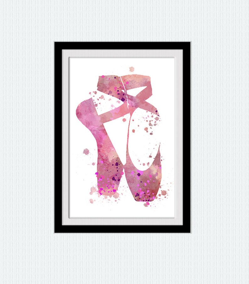 Pink Ballerina Watercolor Poster Ballet Poster Ballerina Flats - Etsy