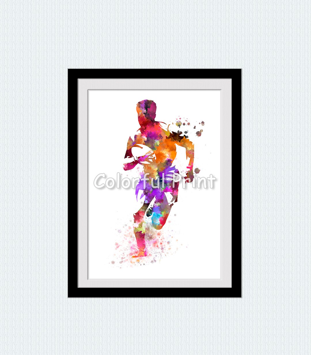 Rugby Player Rugby Poster Rugby Print Sport Wall Decor Sport ...