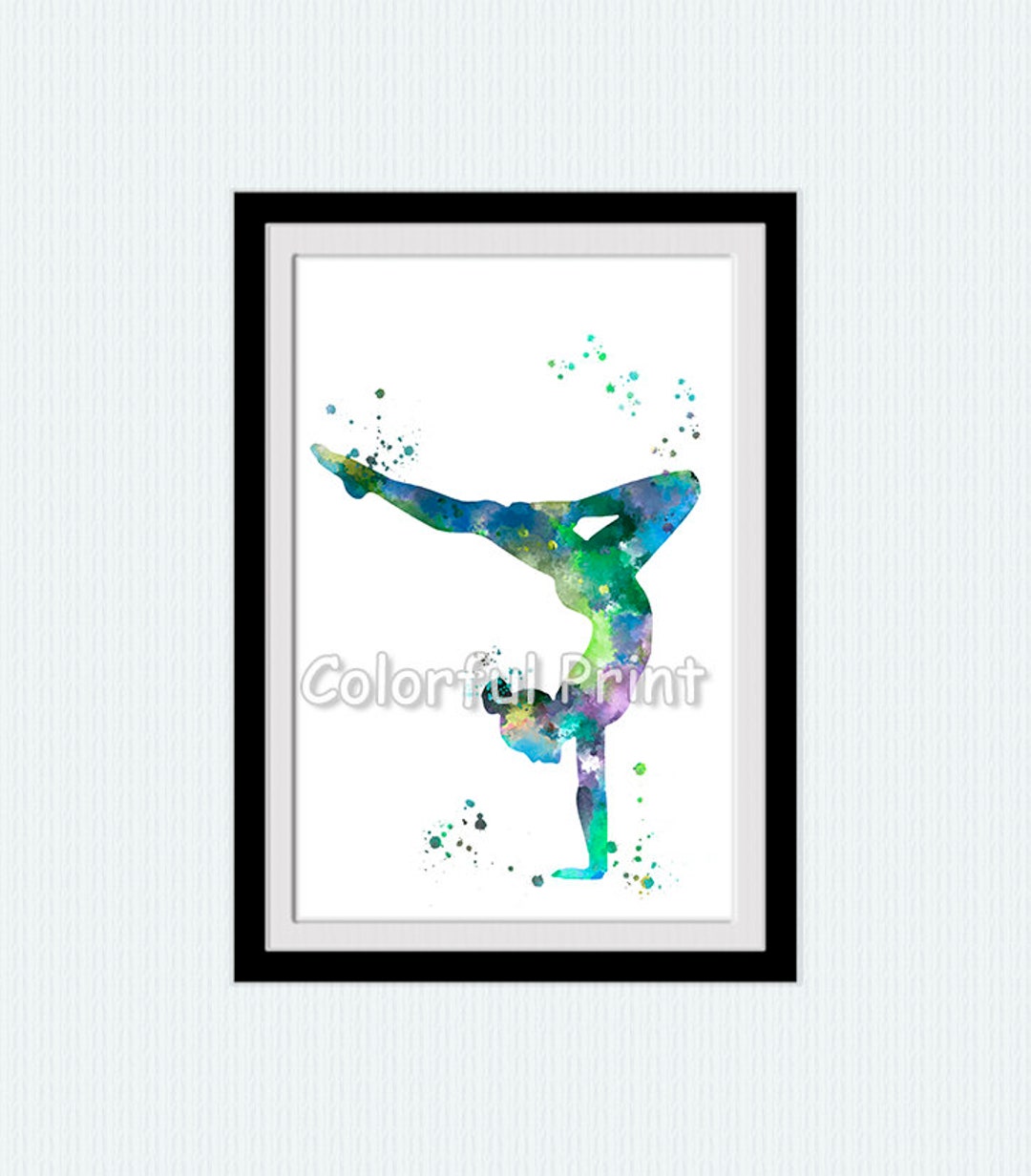 Gymnastic Poster Gymnastics Girl Gymnastics Print Sport Illustration ...